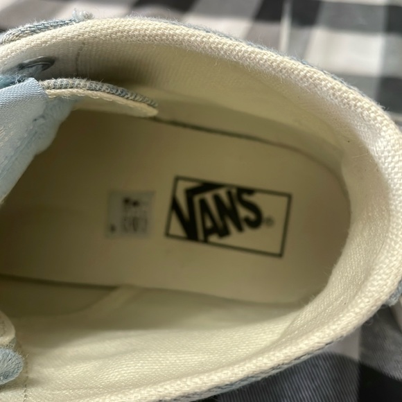Vans | Shoes | Vans Sk8 Hi Tapered Denim Destroy Winter Sky Washed Blue ...